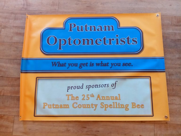 25th Annual Putnam County Spelling Bee Signs - Desired Effect Rentals